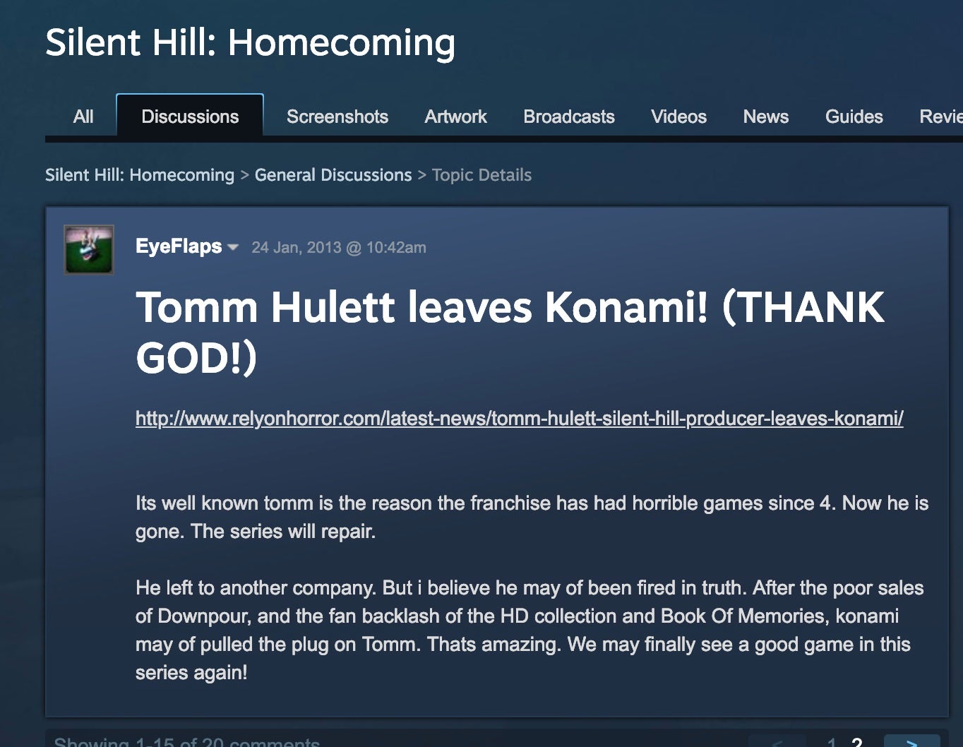 Life after harassment: ex-Silent Hill dev Tomm Hulett speaks out ...