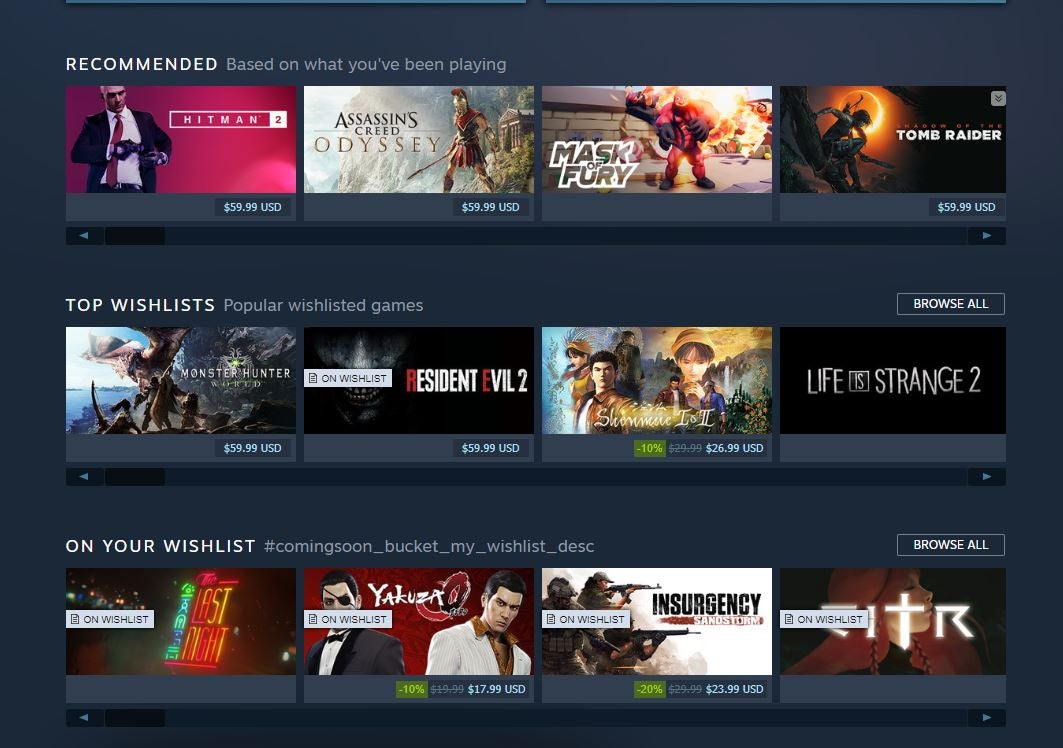 Steam's Upcoming Releases page has been made more personal | VG247