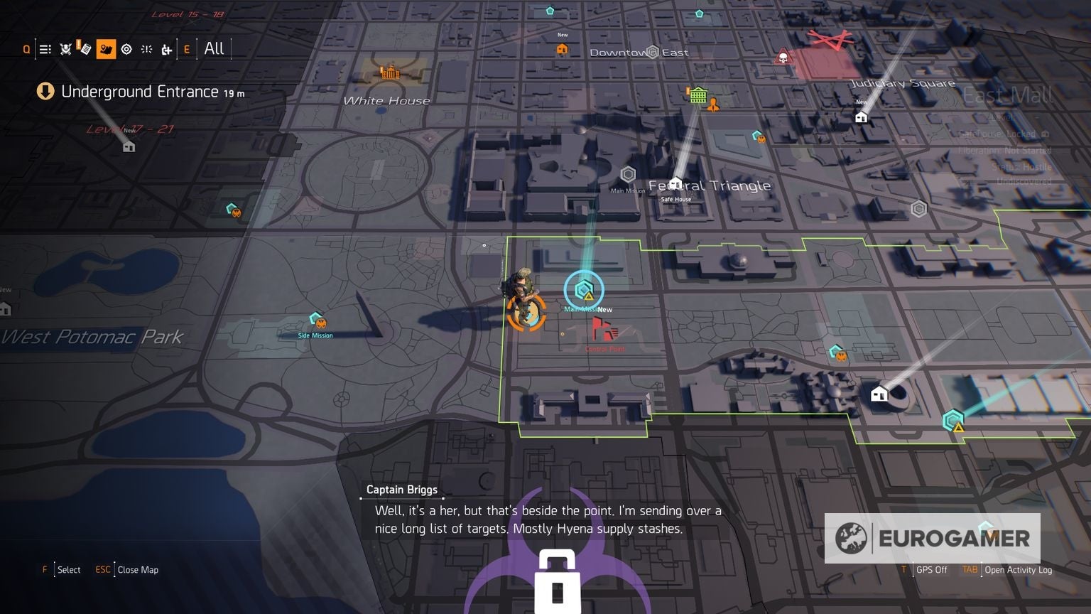 The Division 2 Hyena Key locations - where to find Factions Keys like ...