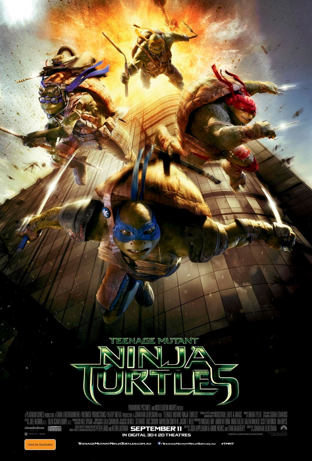 Teenage Mutant Ninja Turtles poster includes "September 11" and ...