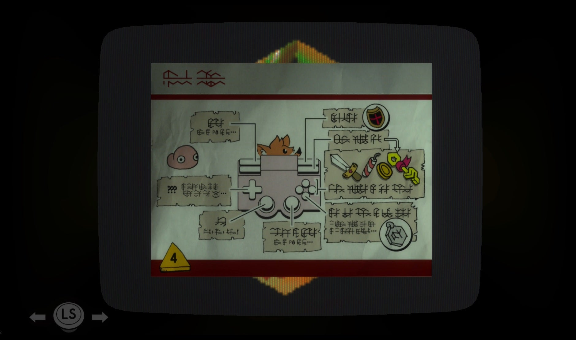 Tunic hides instruction manual pages for the game you're playing in the ...