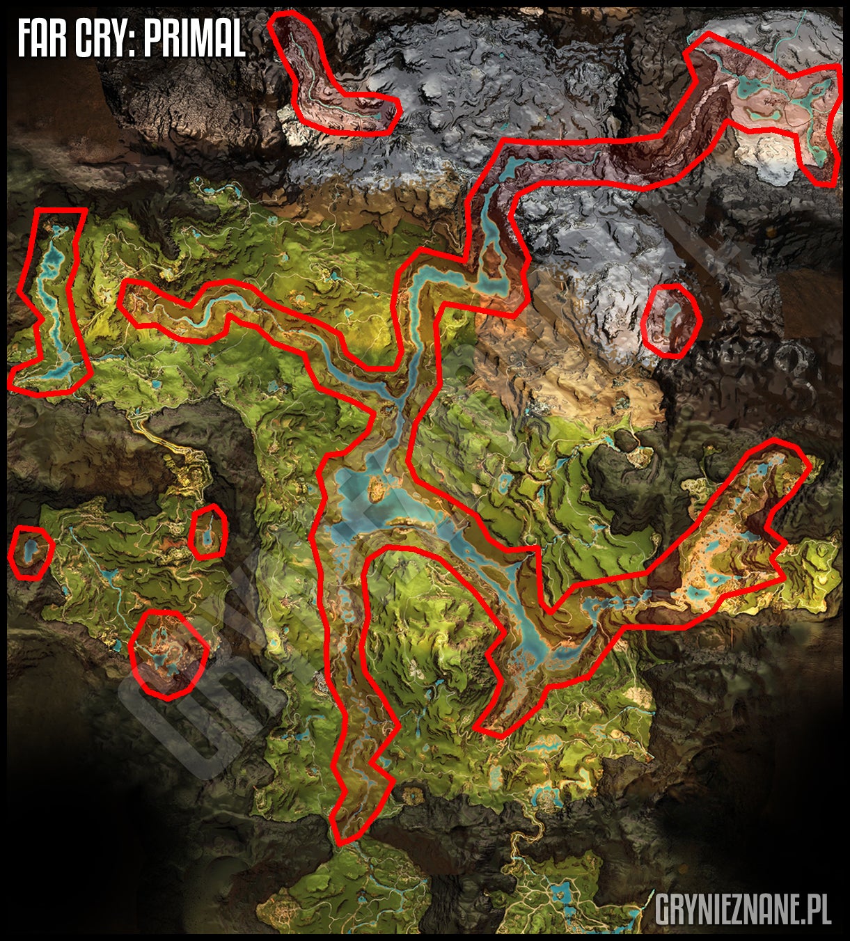 Układ mapy w Far Cry Primal przypomina Far Cry 4 | Eurogamer.pl