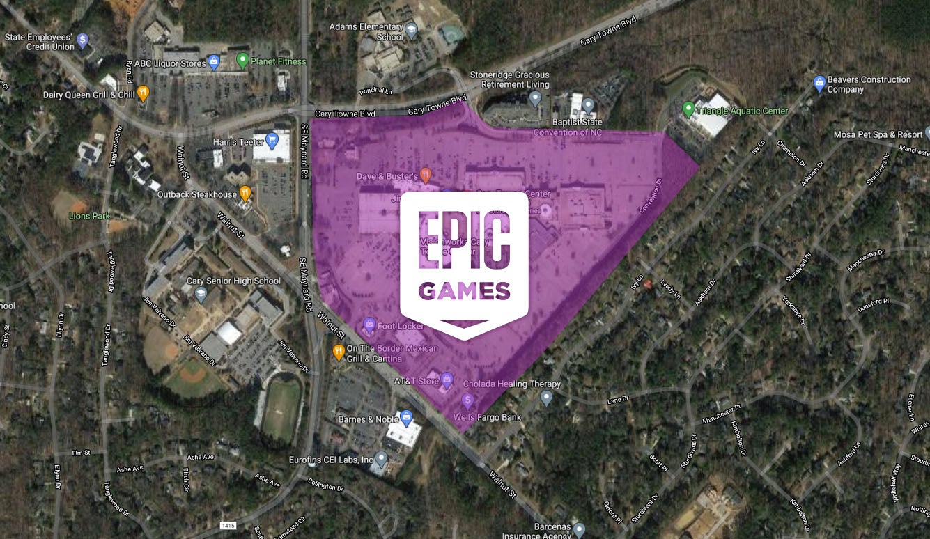 Epic Games buys shopping mall to convert into new headquarters ...