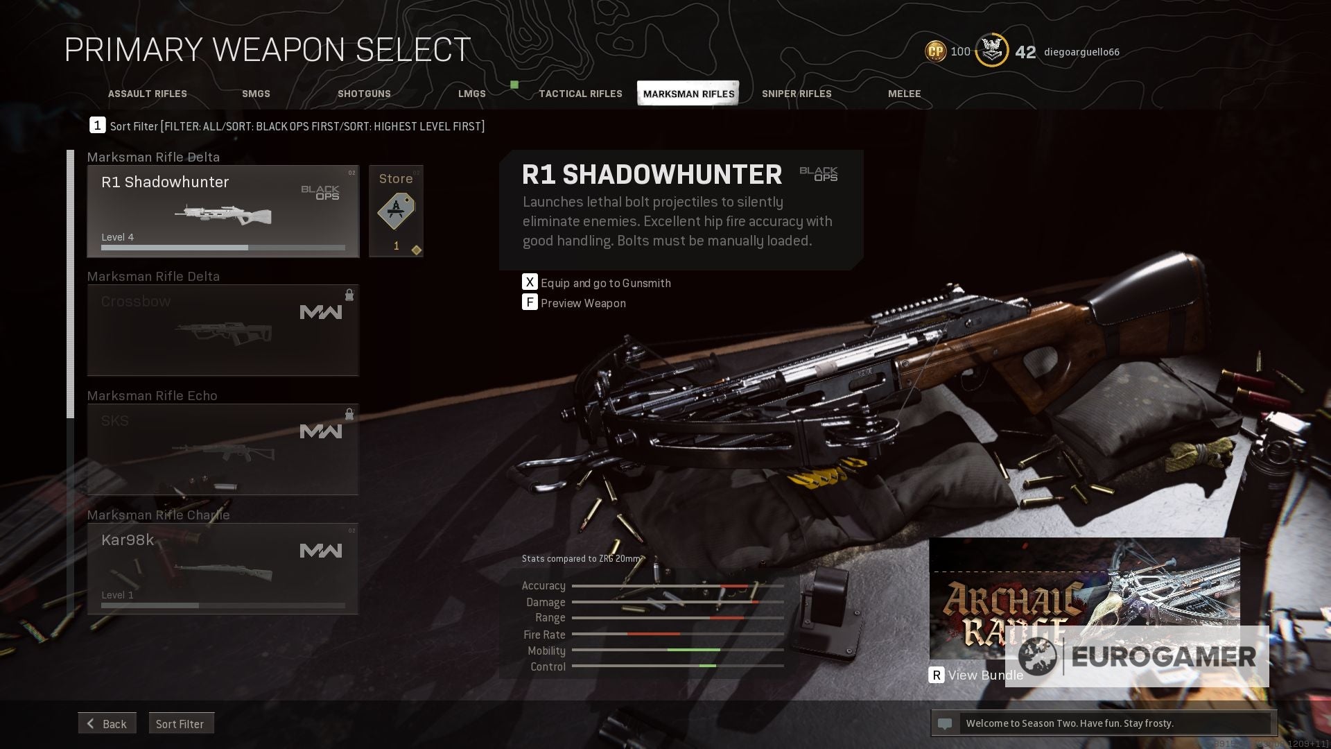 Shadow Hunter Weapons