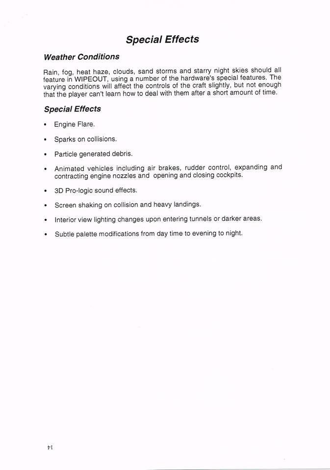 The original WipEout design document revealed | Eurogamer.net