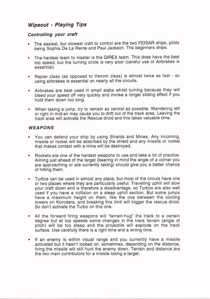 The original WipEout design document revealed | Eurogamer.net