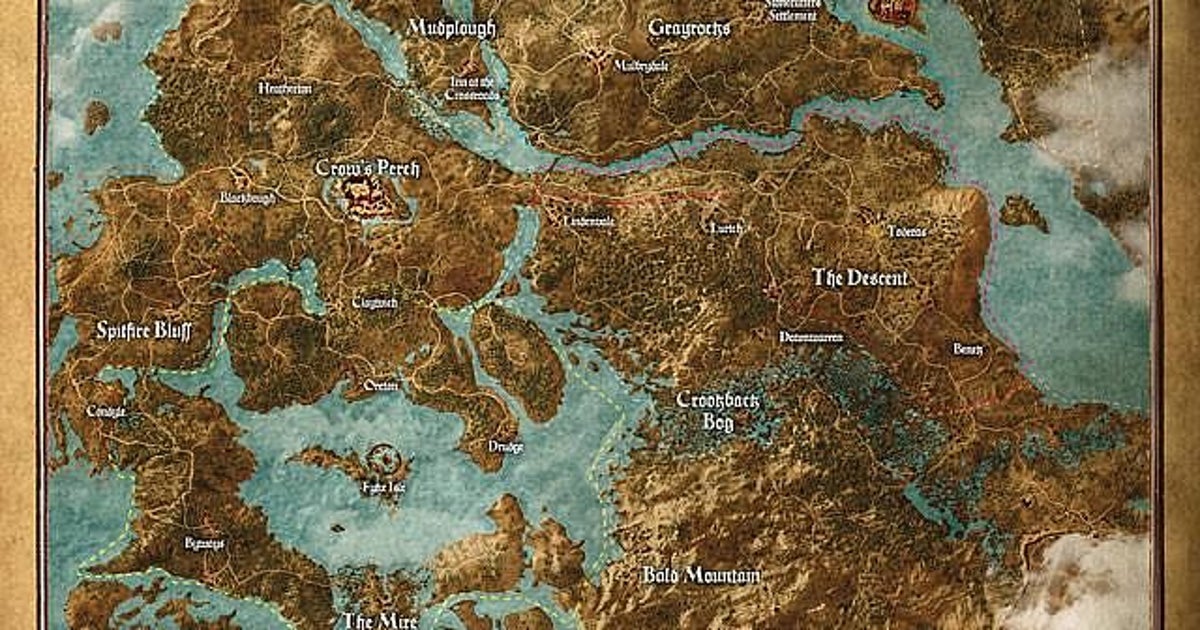 The World Map For The Witcher 3 Wild Hunt Is A Rather Large One VG247 The World Map For The Witcher 3 Wild Hunt Is A Rather Large One VG247