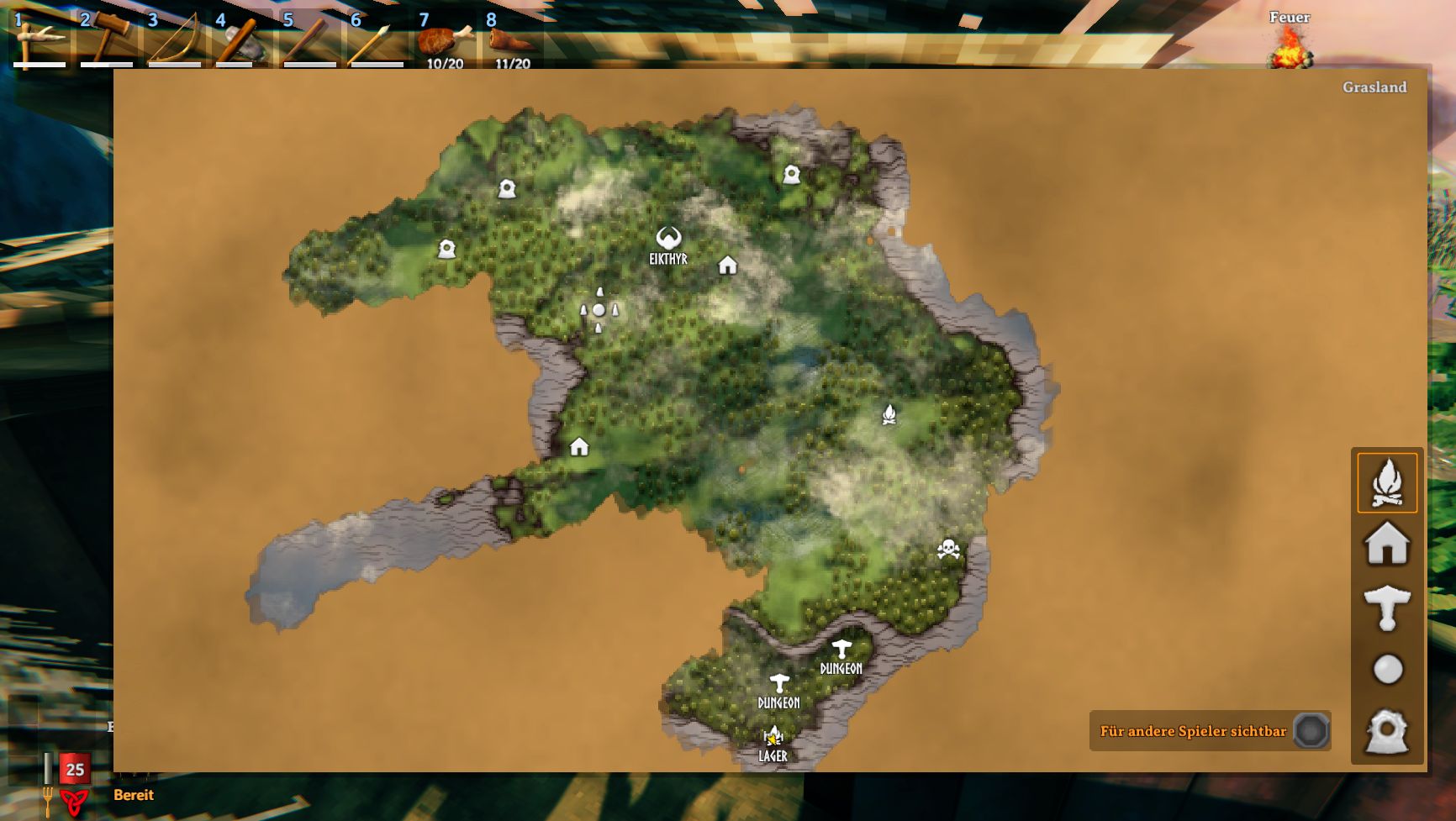 Valheim fast travel (portals), de map ontdekken en markers zetten ...