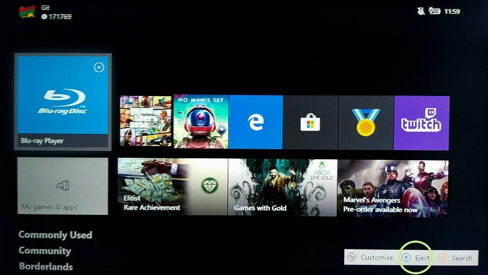 Xbox One Home Screen