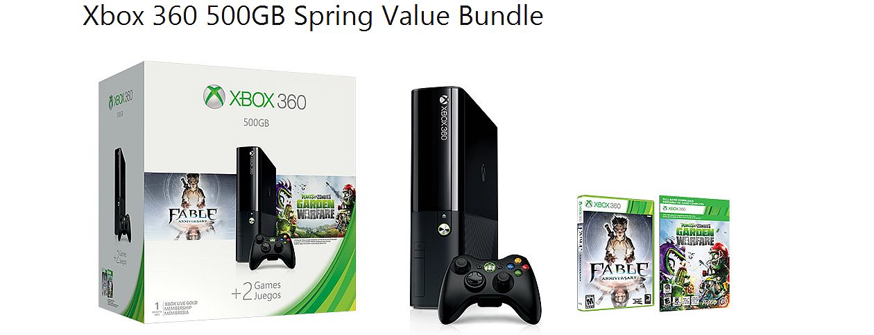 Xbox 360 2015 Spring Value bundles now available starting at $250 | VG247