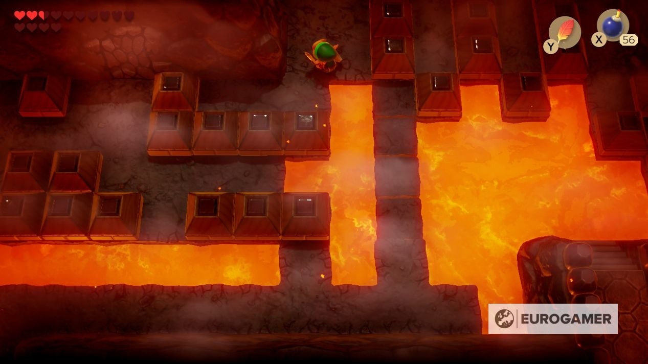 Zelda: Link's Awakening - Turtle Rock dungeon explored, crystal ...