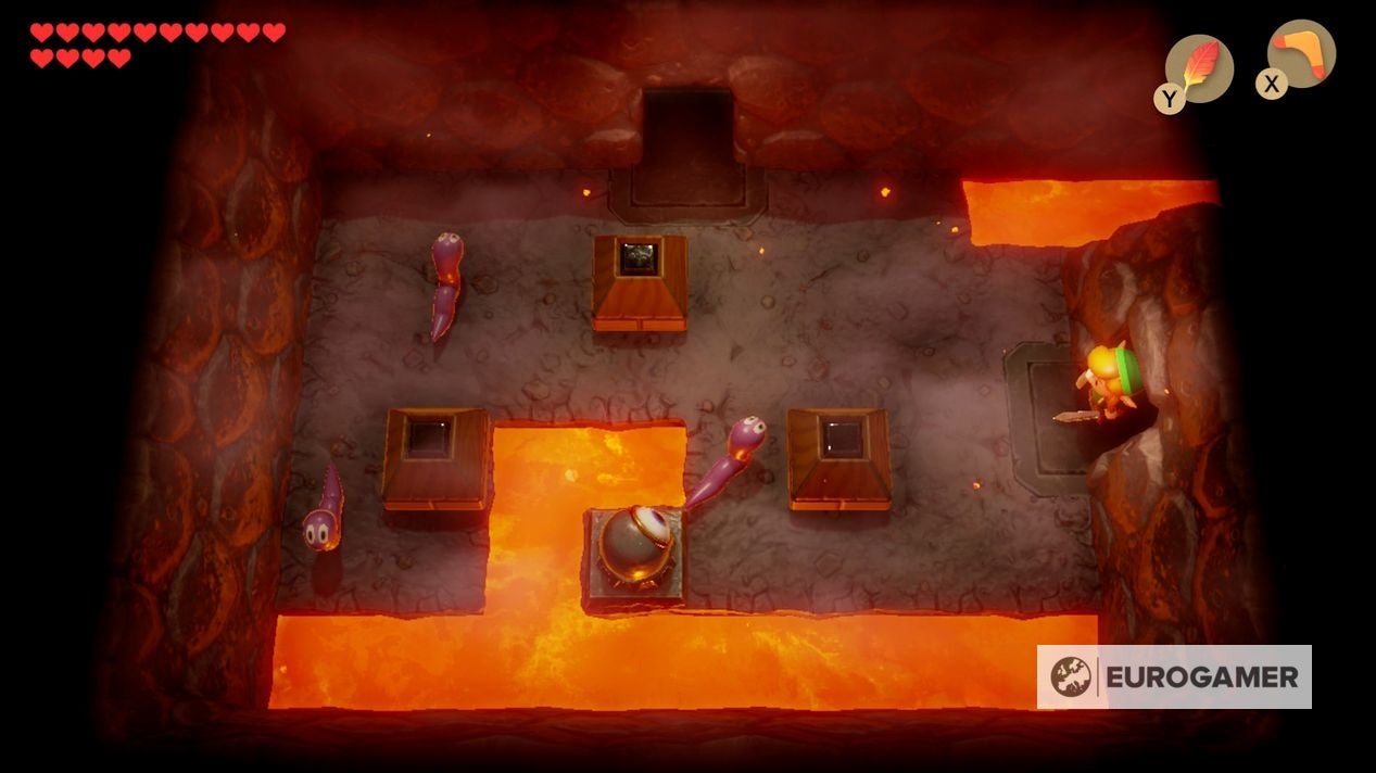 Zelda: Link's Awakening - Turtle Rock dungeon explored, crystal ...