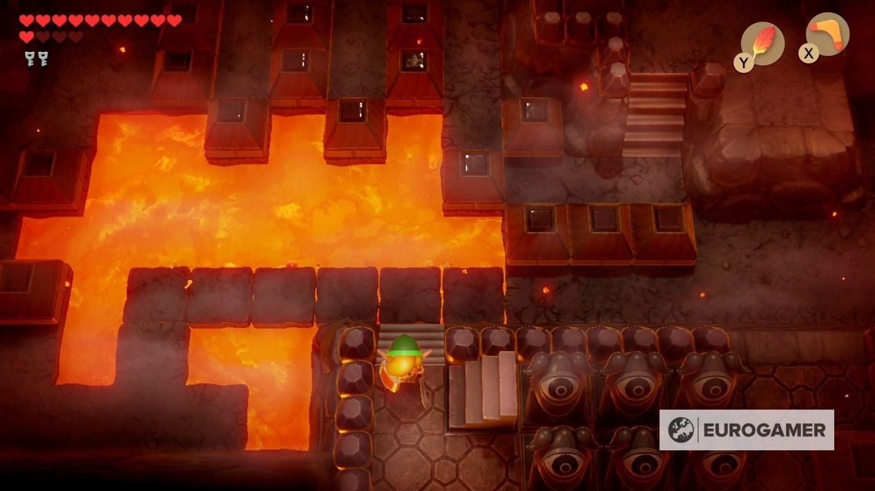 Zelda: Link's Awakening - Turtle Rock dungeon explored, crystal ...
